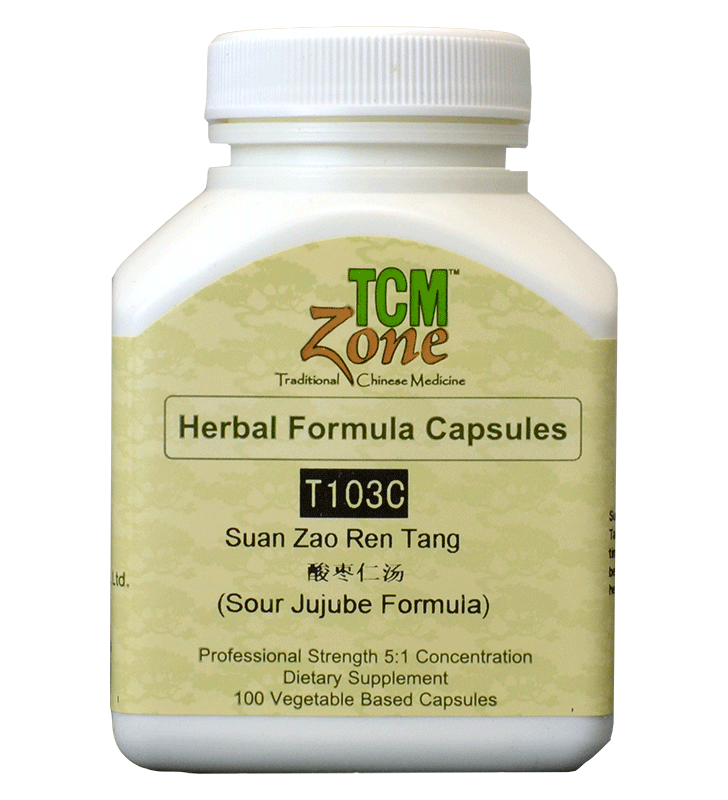 T103C | Suan Zao Ren Tang, Sour Jujube Formula (Vegi-Capsules) | Herbal TCM